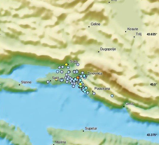 Potres kod Splita: "Kratko i jako zatreslo"