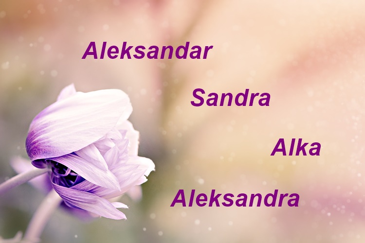 Aleksandra, Aleksandar, Sandra i Alka danas slave...